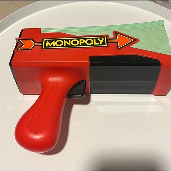 Hasbro | Toys | Monopoly Money Gun In Red And Black | Poshmark